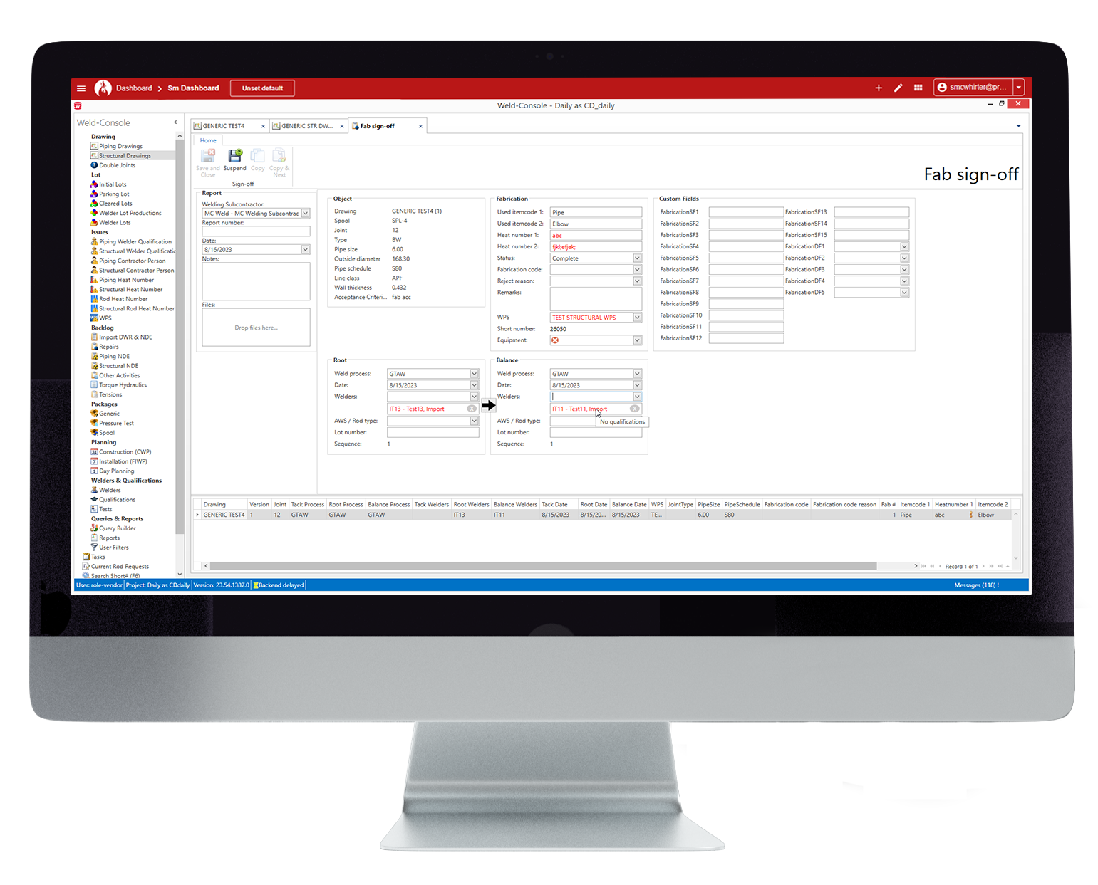 Inspection Management Software | Weld Fabrication
